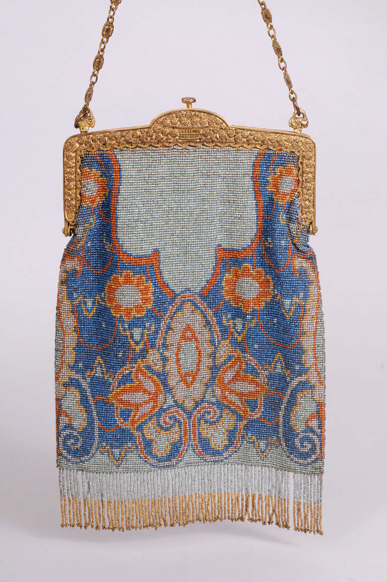 Edwardian Cut Steel Beaded Bag at 1stDibs
