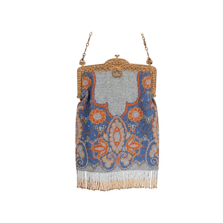 Edwardian Cut Steel Beaded Bag at 1stDibs