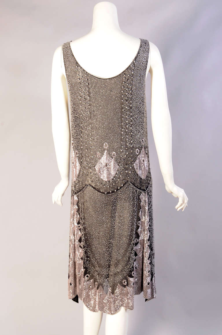 Pristine 1920's Beaded Cotton Flapper Dress and Jacket at 1stDibs ...