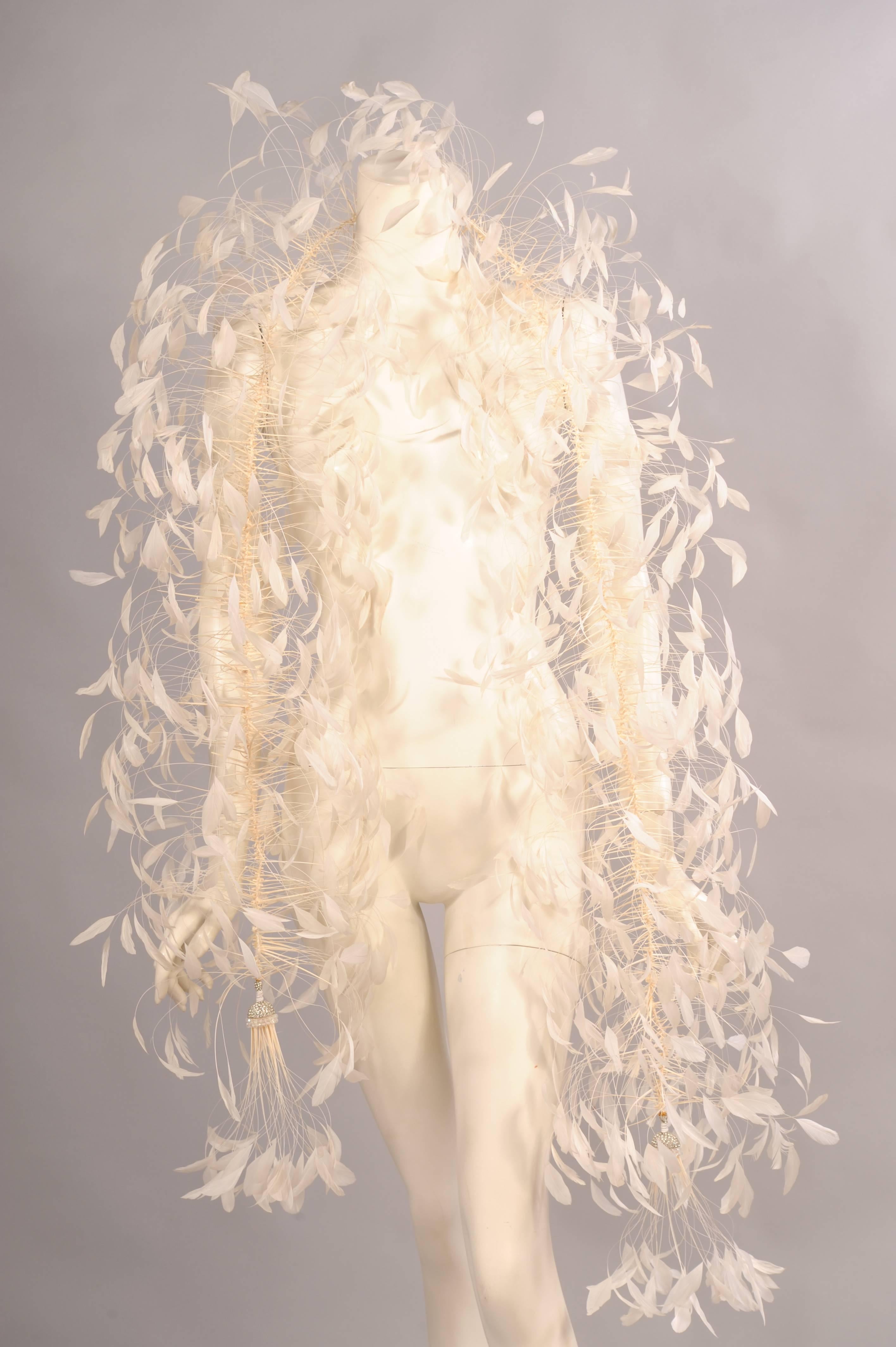 Ethereal Couture Level White Feather Wrap at 1stDibs