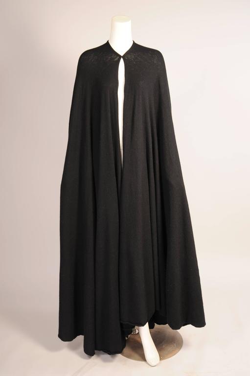Madame Gres Haute Couture Draped Black Jersey Cape at 1stDibs | draping ...