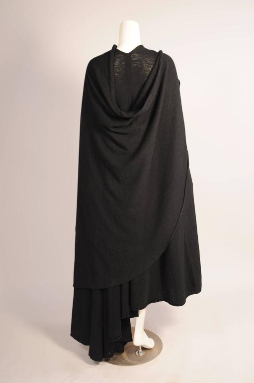 Madame Gres Haute Couture Draped Black Jersey Cape at 1stDibs | draping ...