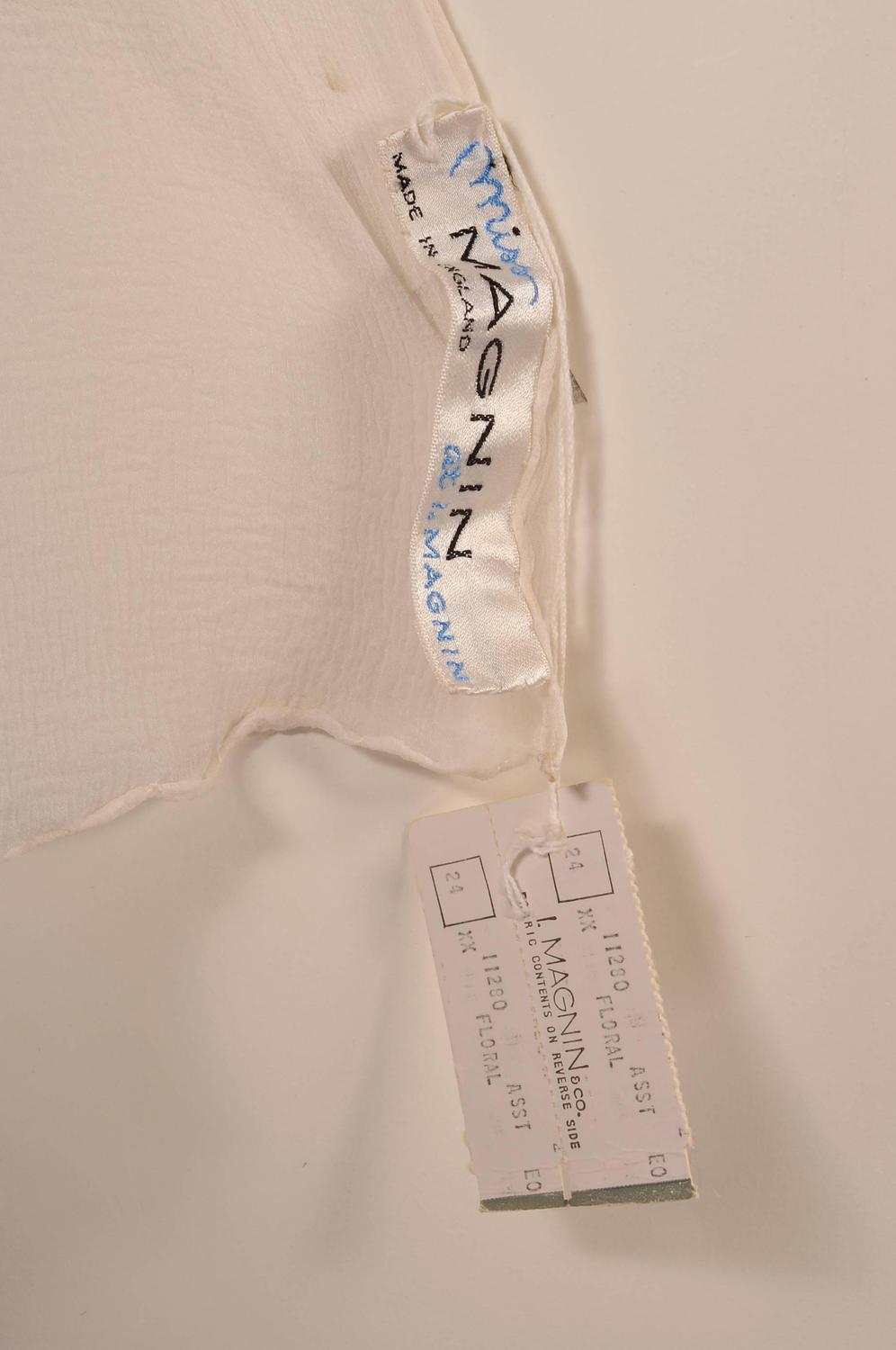 Zandra Rhodes Hand painted Silk Chiffon Scarf, Never Worn For Sale at ...