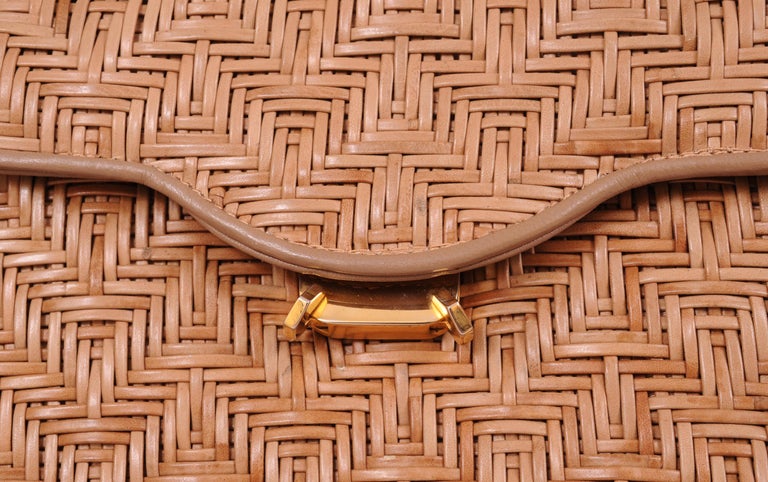 Dana Italian Woven Leather Day Bag at 1stDibs