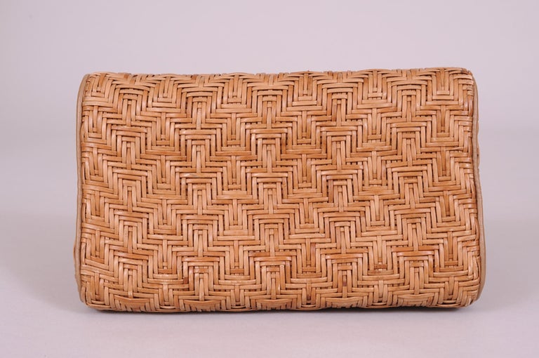 Dana Italian Woven Leather Day Bag at 1stDibs