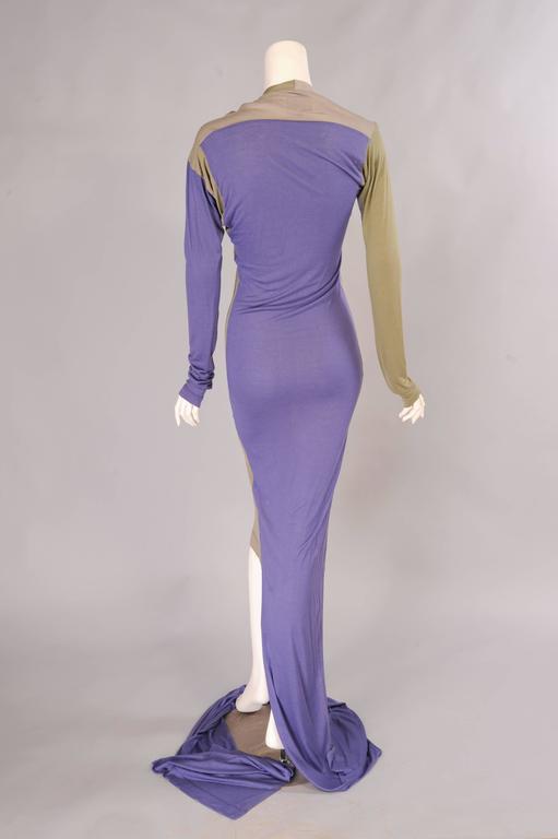 Vivienne Westwood Anglomania Tri Color Dress with a Train at 1stDibs