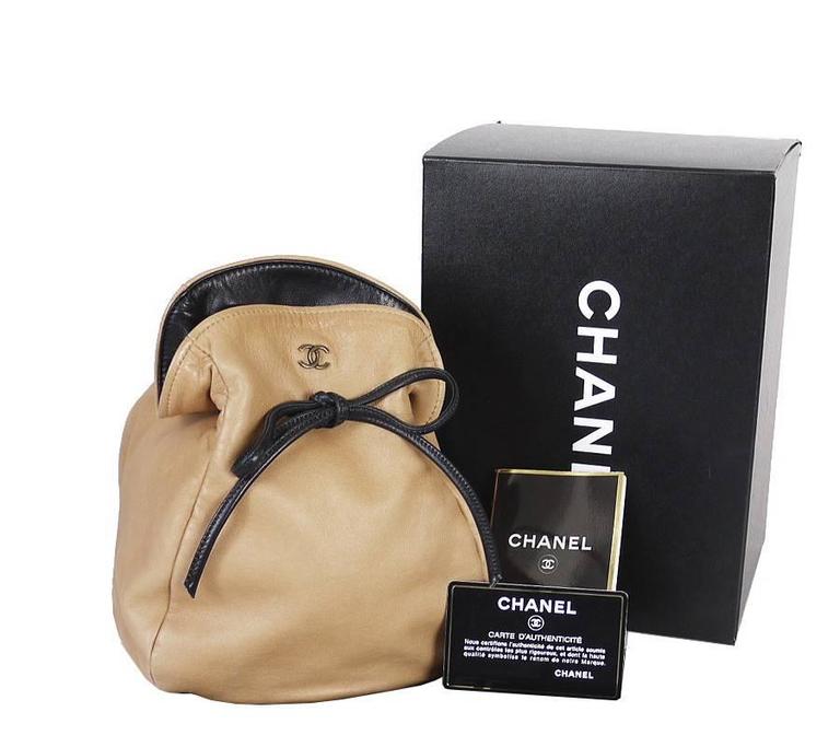 Vintage Chanel Draw String Mini Handbag, Evening Bag Rare at 1stDibs