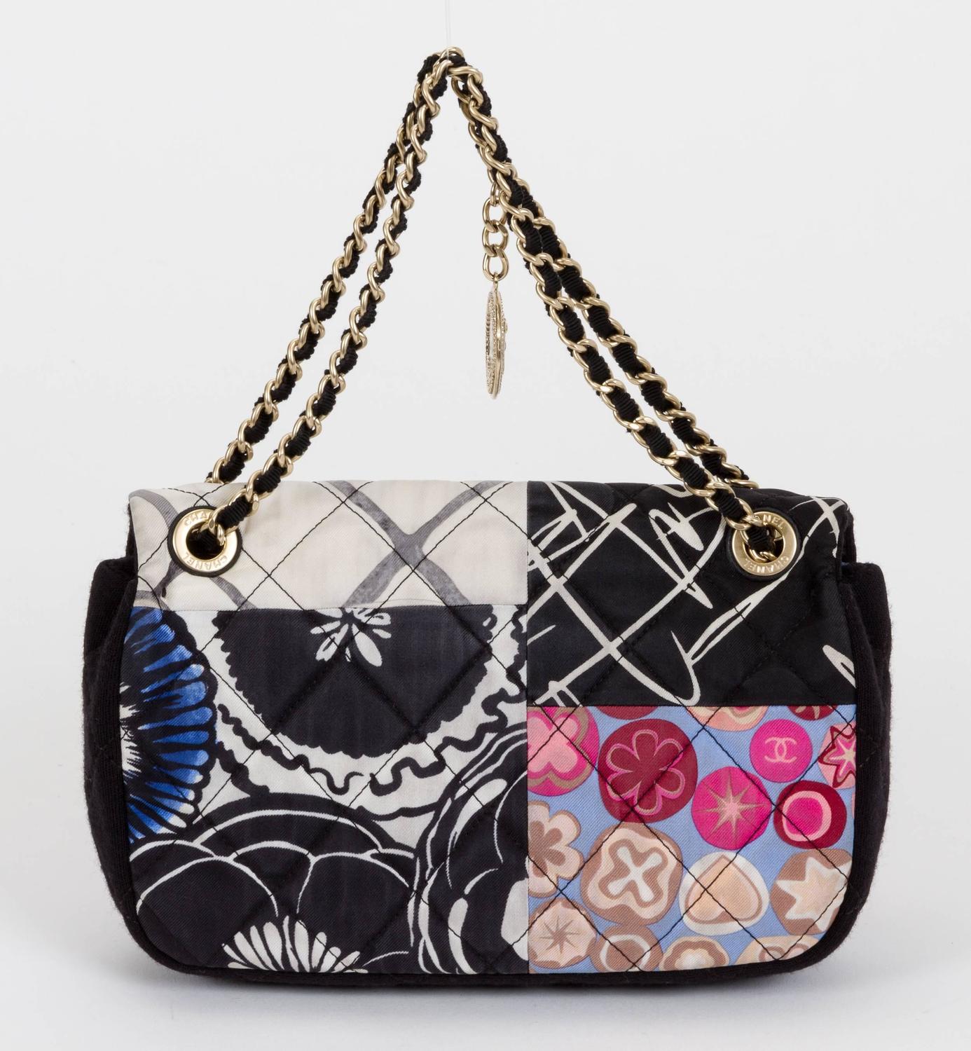 Chanel Patchwork Crossbody Black Flap For Sale at 1stdibs