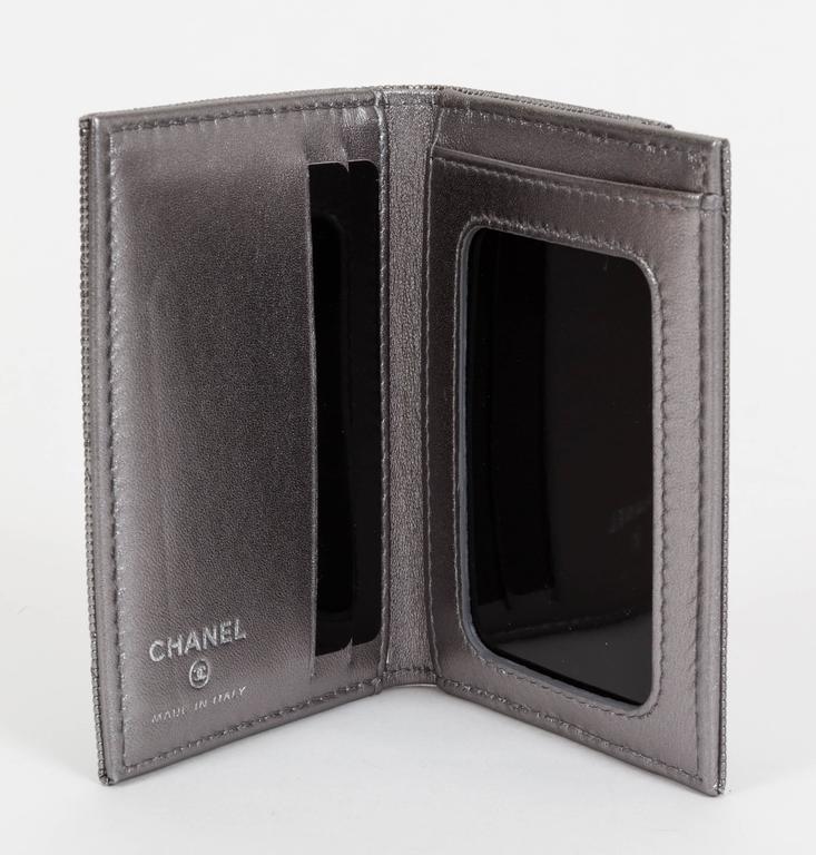 Chanel Metallic Quilted CC Wallet at 1stDibs