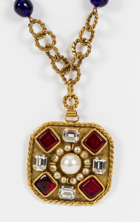 Chanel Gripoix and Crystals Long Necklace at 1stDibs | chanel gripoix ...