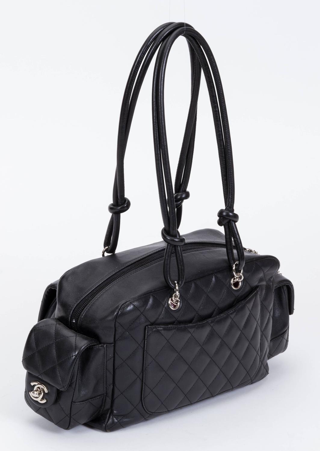 Chanel Black Reporter Shoulder Bag For Sale at 1stdibs