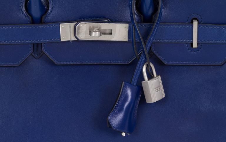 Hermès Blue Sapphire Box Birkin Bag at 1stDibs | birkin box, birkin bag ...