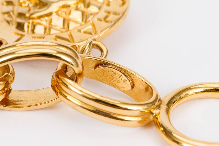 1990s Chanel Coco Gold Charm Bracelet at 1stDibs