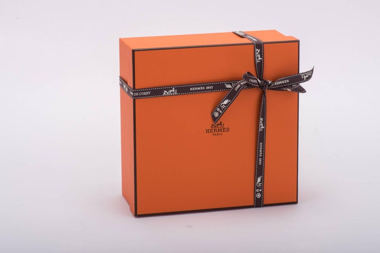 New in Box Hermes Blue Felt Decorative Basket at 1stDibs | hermes bleu ...