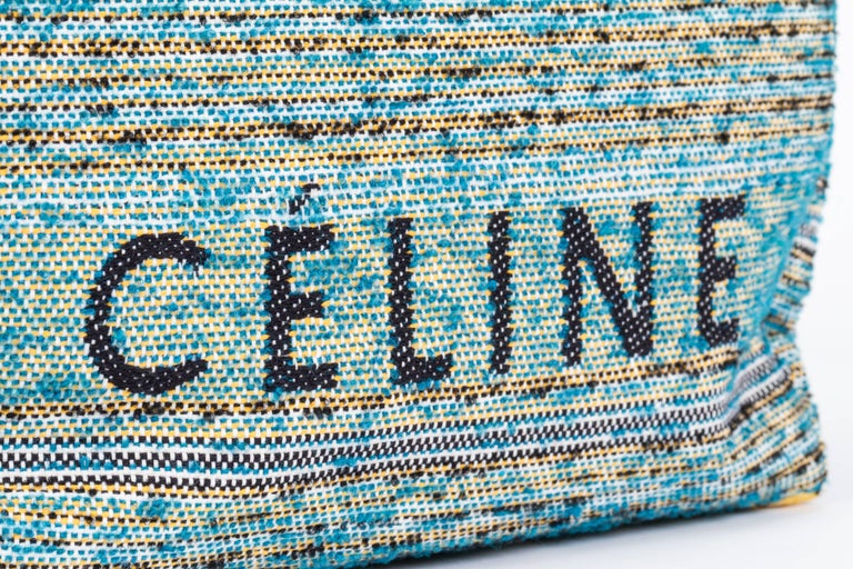 New Celine Boucle Fabric Blue Phantom Bag at 1stDibs | celine fabric ...
