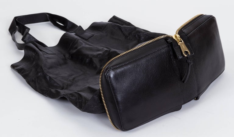 Chloe Black Leather Foldable Purse Tote Bag For Sale at 1stDibs ...