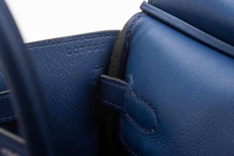 Hermès Blue Nuit Swift 25cm Birkin Bag at 1stDibs | hermes birkin 25 ...