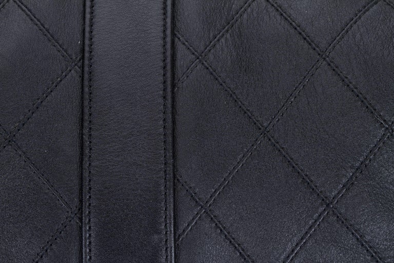 1990's Collectible Chanel Oversized Black Lambskin Keepall Travel Bag ...