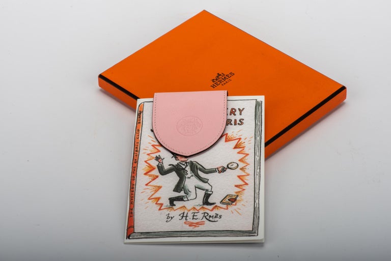 Hermès Ex Libris Pink Leather Bookmark at 1stDibs | hermes bookmark