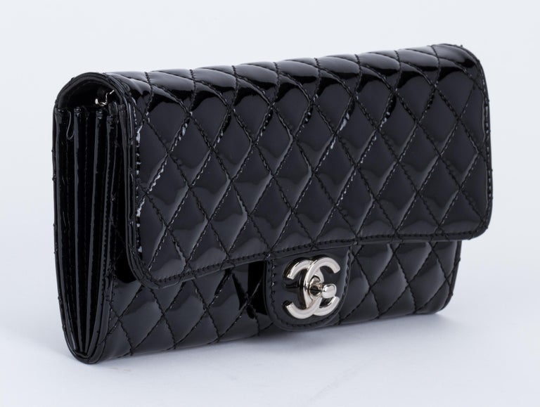 Chanel Black Patent 2 Way Pouchette Bag at 1stDibs | chanel pouchette ...