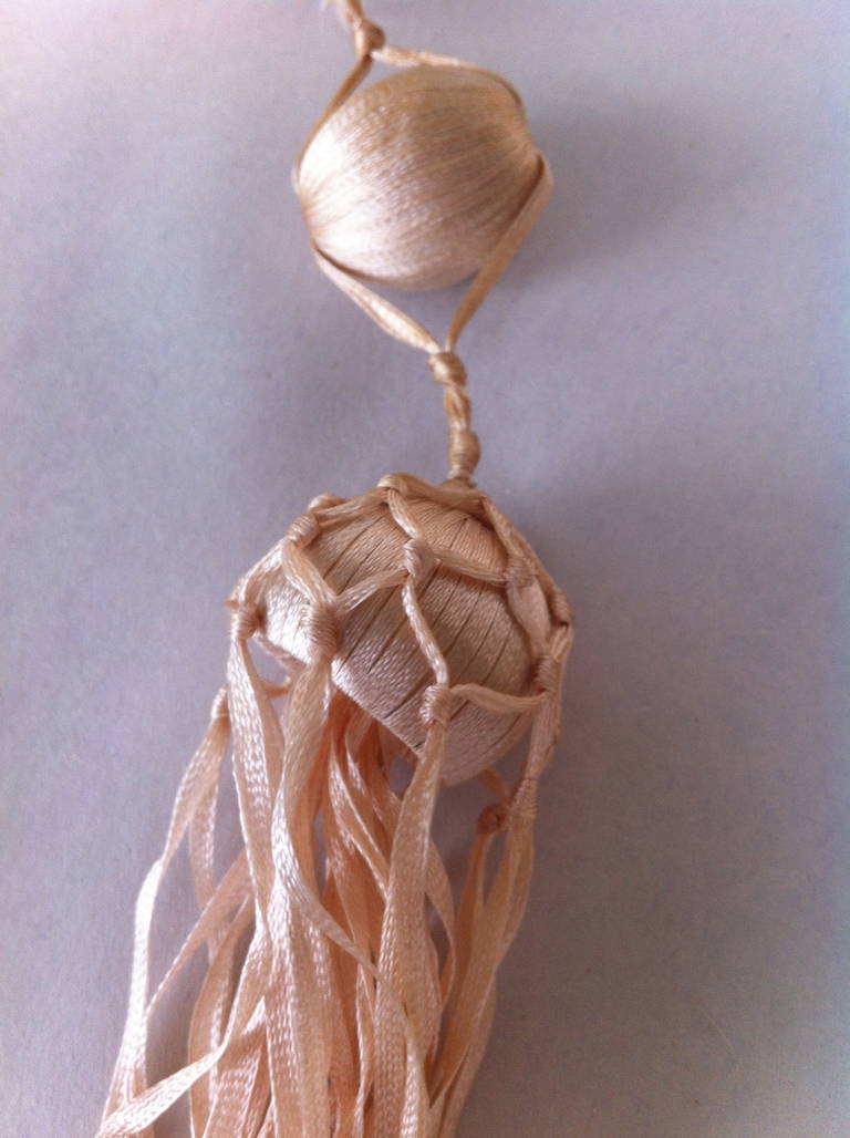 1900s Magnificent French peach ostrich feather and silk boa For Sale at ...