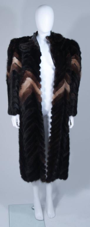 TED LAPIDUS Chevron Mink Coat Size 6-8 For Sale at 1stDibs