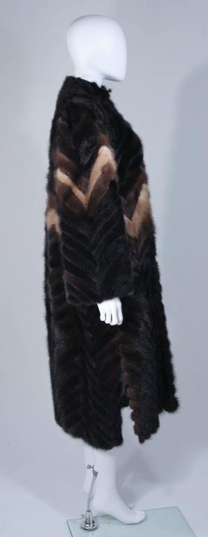 TED LAPIDUS Chevron Mink Coat Size 6-8 For Sale at 1stDibs