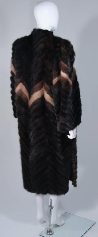 TED LAPIDUS Chevron Mink Coat Size 6-8 For Sale at 1stDibs