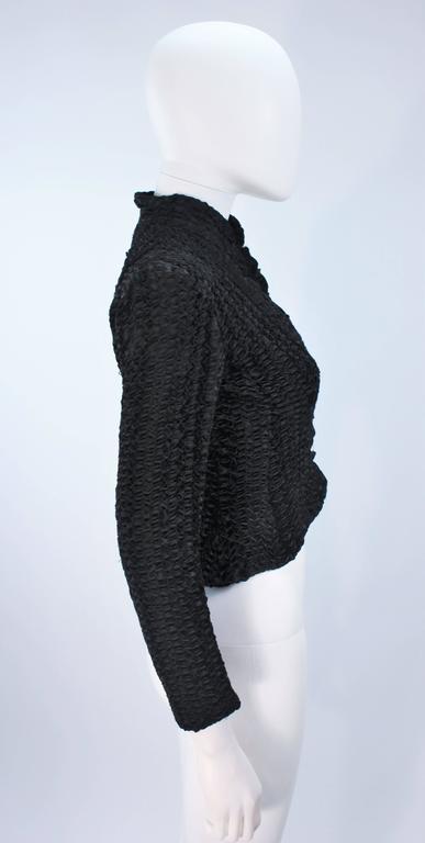 CHLOE Puckered Black Silk Elastic Jacket Size 4-6 at 1stDibs