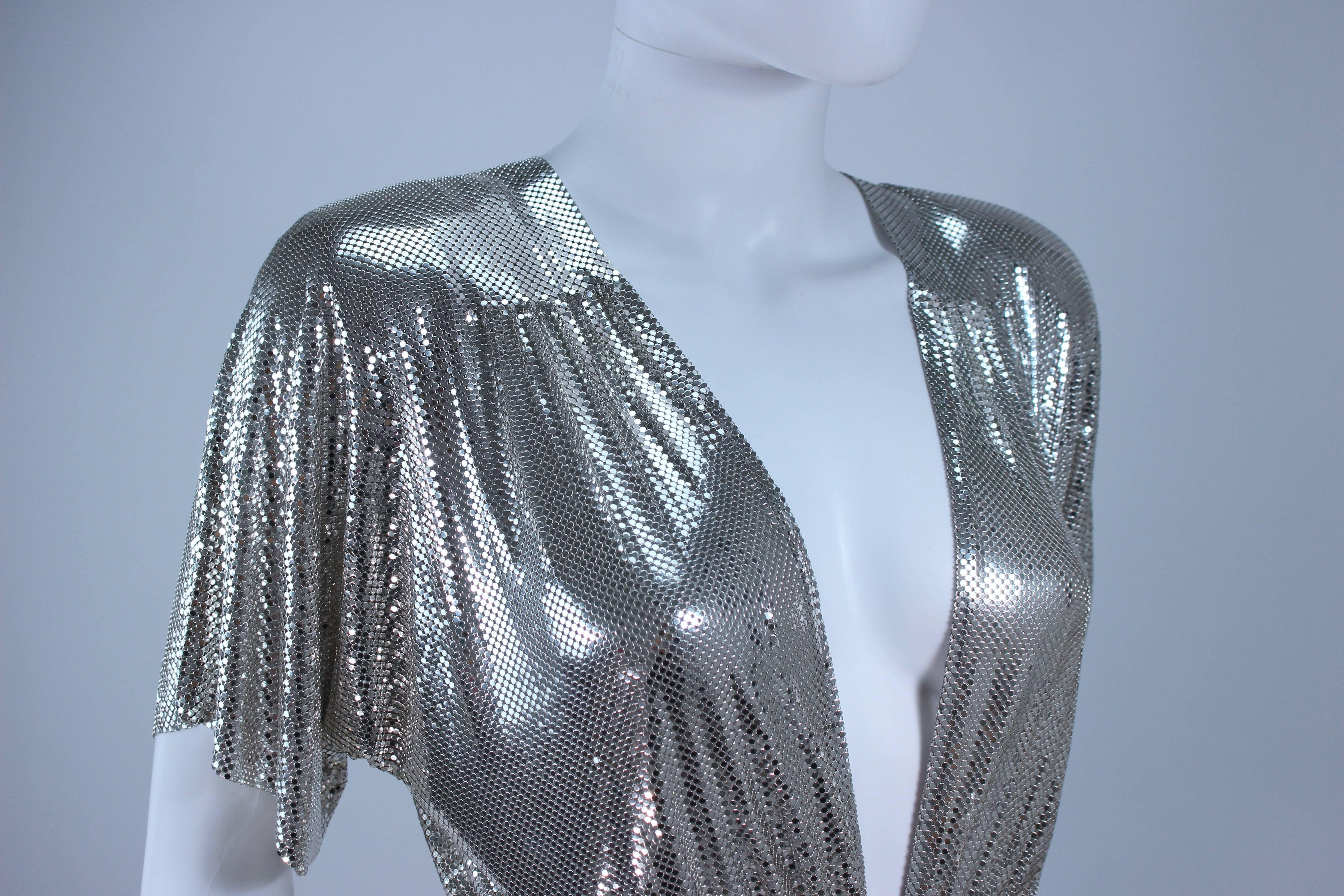 WHITING AND DAVIS Liquid Metal Mesh Wrap Style Blouse Size XS at ...