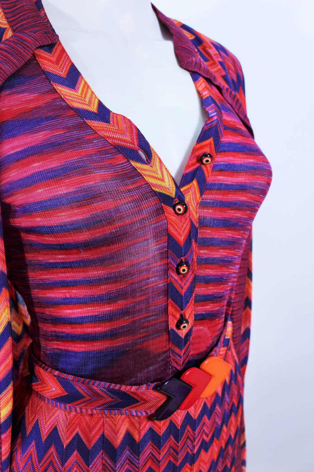 MISSONI Orange Purple Fuchsia Zig Zag Knit 4pc Ensemble Size 6 For Sale ...