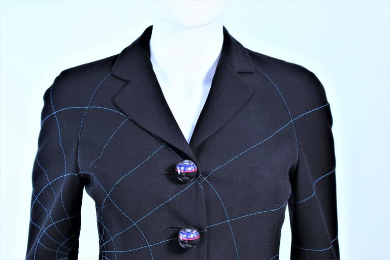 MOSCHINO CHEAP and CHIC Functional Compass Button Geographic Jacket ...