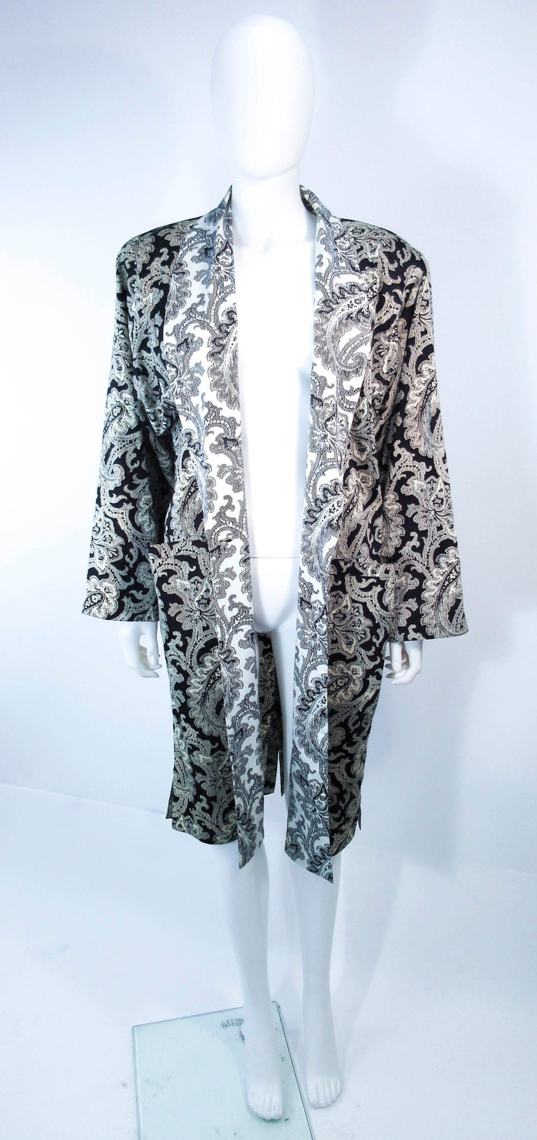 GIANNI VERSACE Vintage Black and White Venetian Coat Size 42 at 1stDibs