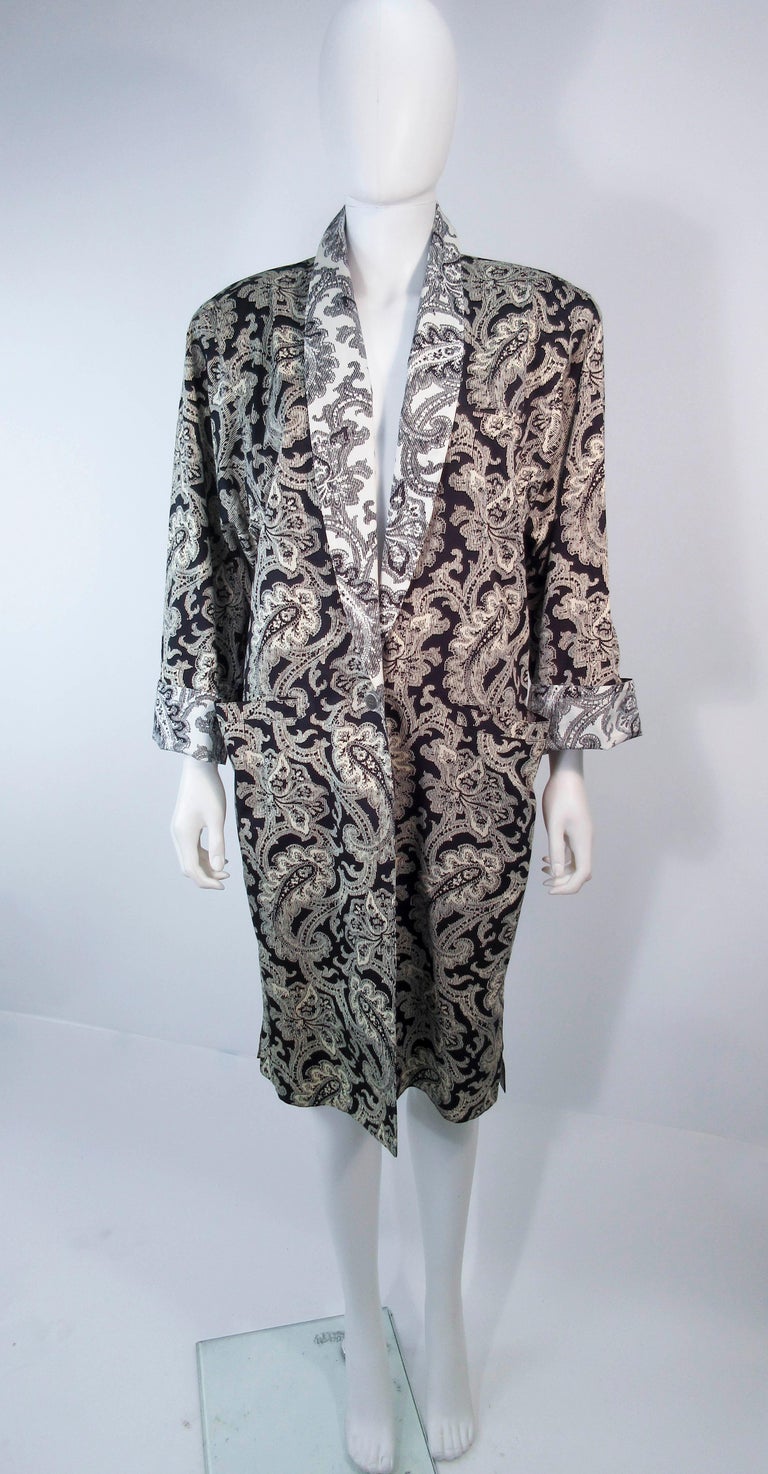 GIANNI VERSACE Vintage Black and White Venetian Coat Size 42 at 1stDibs