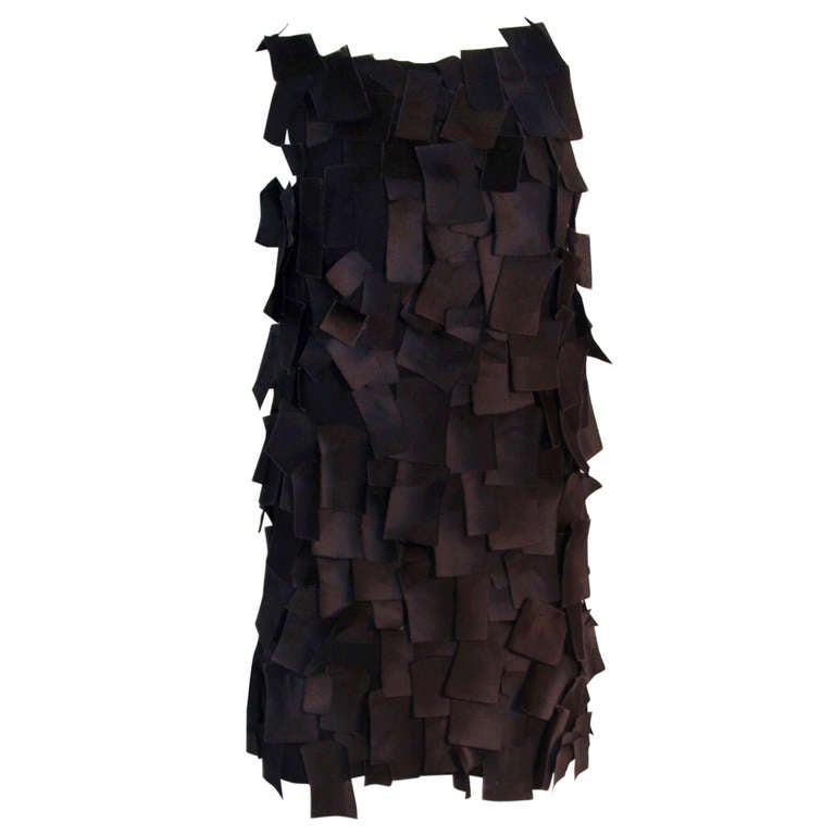 Capucci Black Squares Shift Dress at 1stDibs