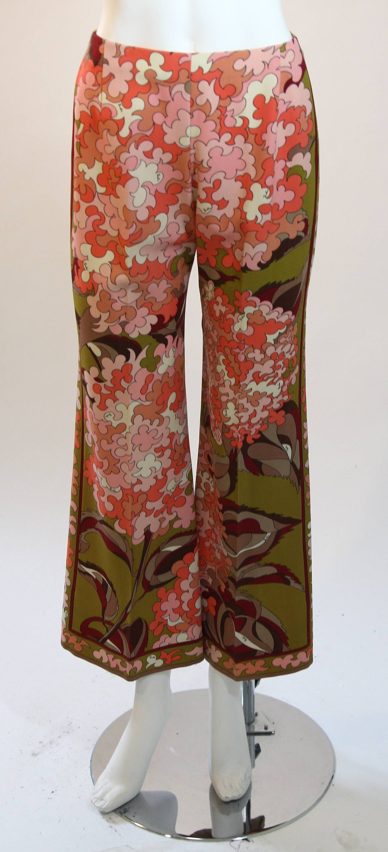Emilio Pucci Olive Two Piece Pant Suit For Sale at 1stDibs | 2 piece ...
