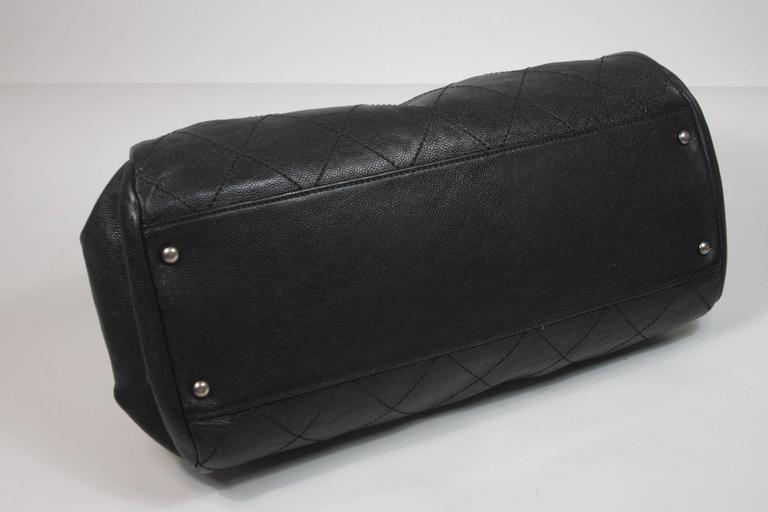 CHANEL Double Top Handle Black Caviar Leather Doctor Bag Excellent ...