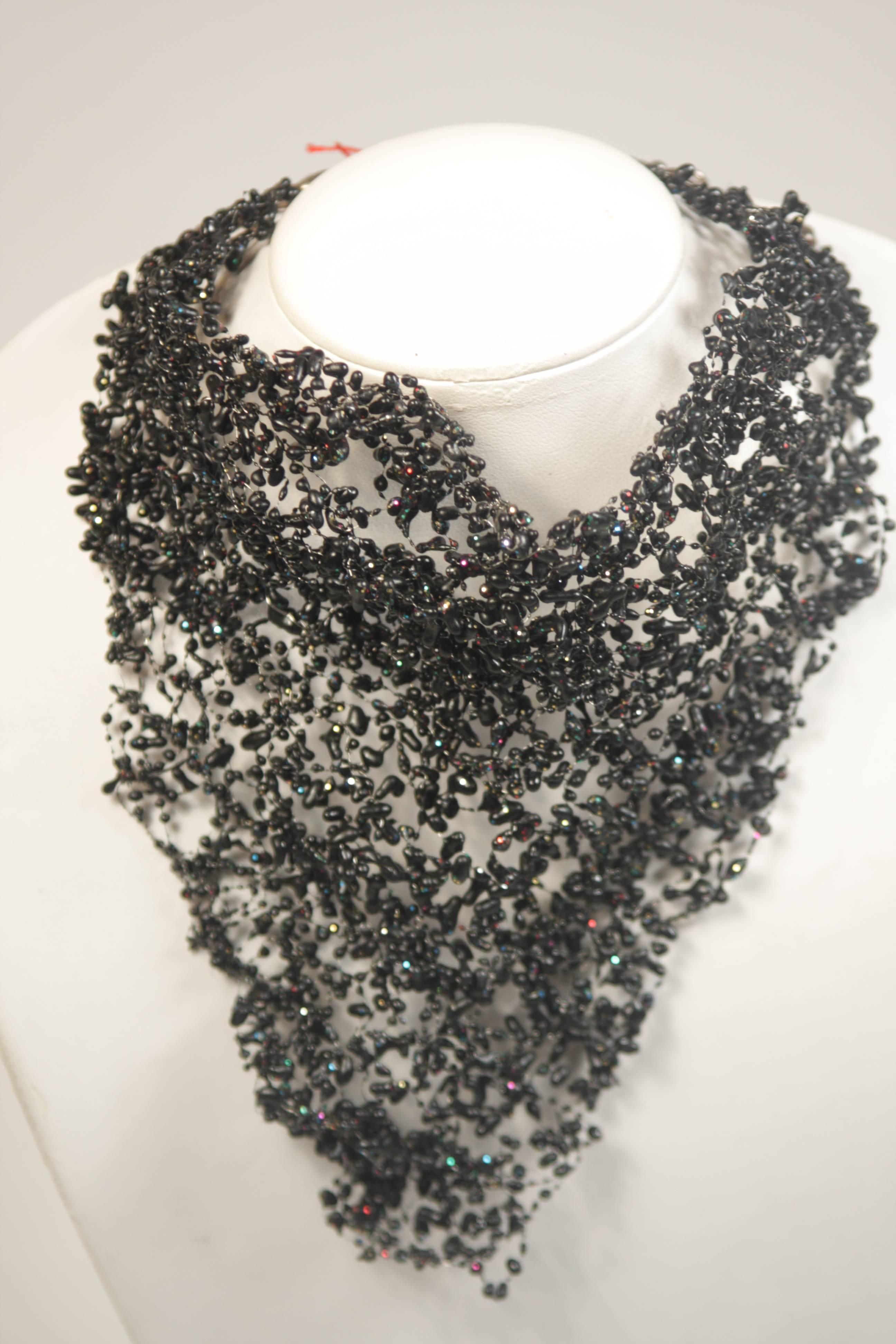 TOMBE DU CIEL Vintage Haute Couture Malleable Epoxy Wire Necklace at ...