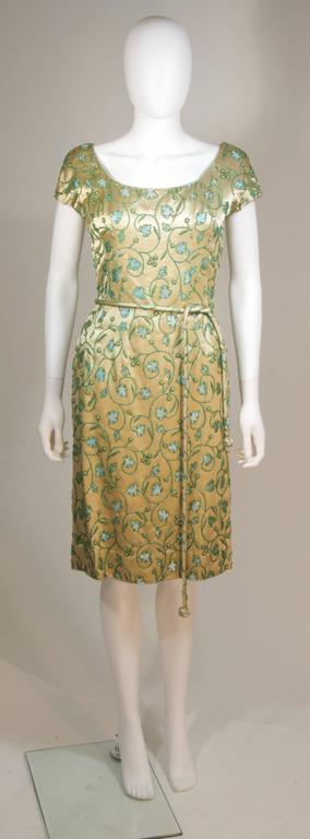 HAUTE COUTURE INTERNATIONAL Heavily Beaded Silk Champagne Opera Coat ...