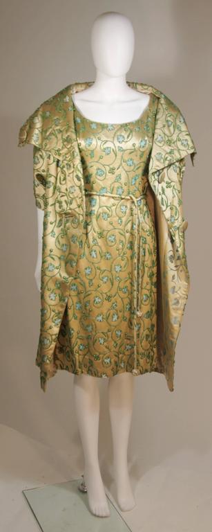 HAUTE COUTURE INTERNATIONAL Heavily Beaded Silk Champagne Opera Coat ...