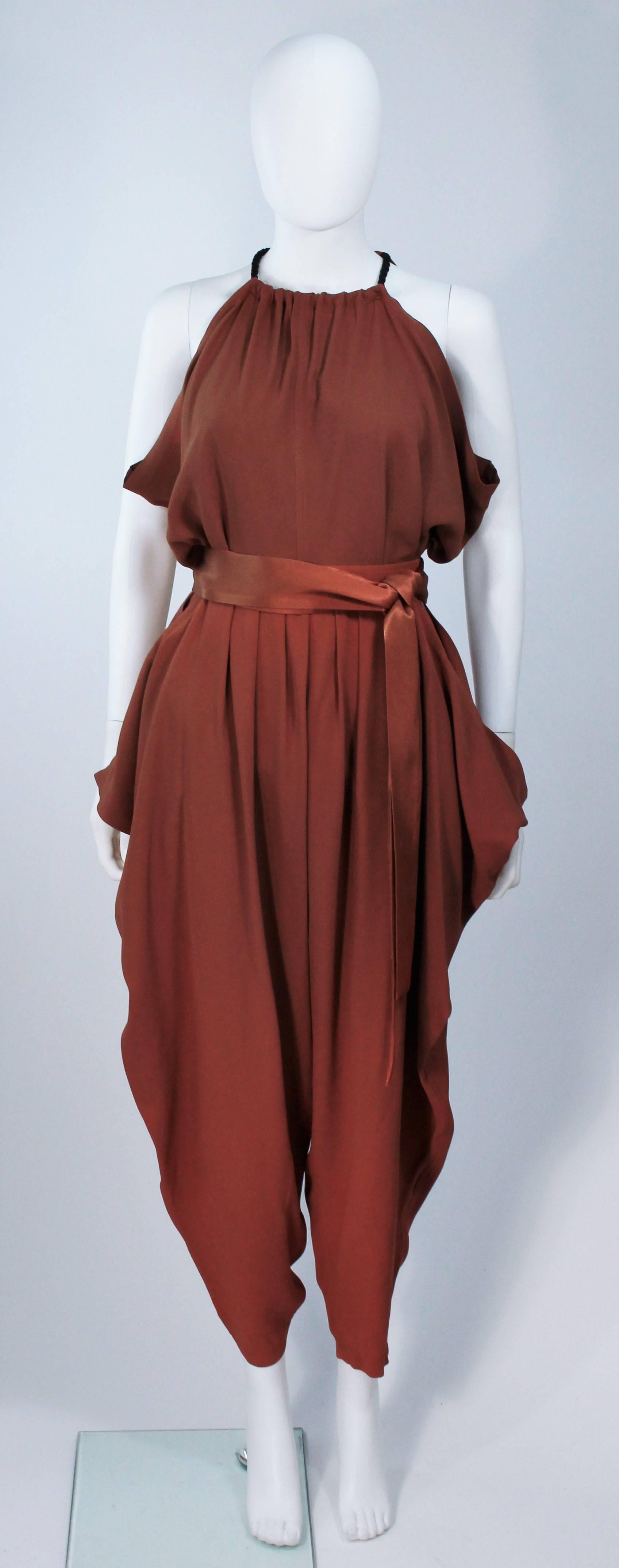 YVES SAINT LAURENT Copper Grecian Style Draped Pant Suit Size 2-4 For ...