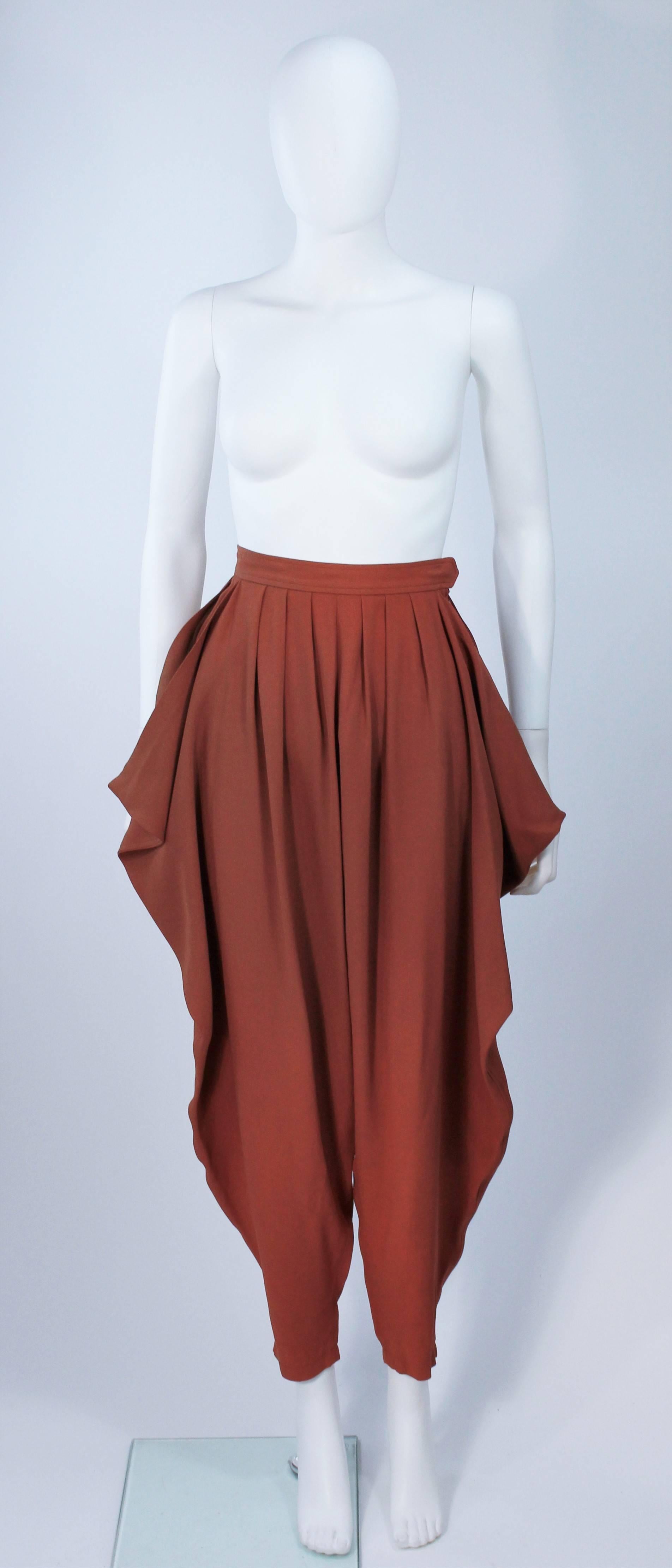 YVES SAINT LAURENT Copper Grecian Style Draped Pant Suit Size 2-4 For ...