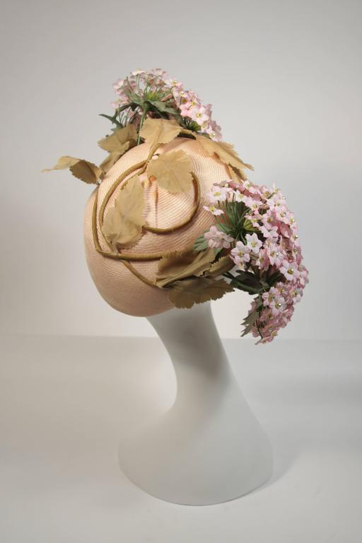 Jack McConnell Pink Bouquet Hat with Pink Flowers and Rhinestones ...