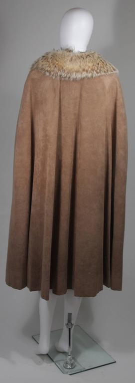 Nolan Miller Brown Suede Cloak with Fox Fur Collar For Sale at 1stDibs ...
