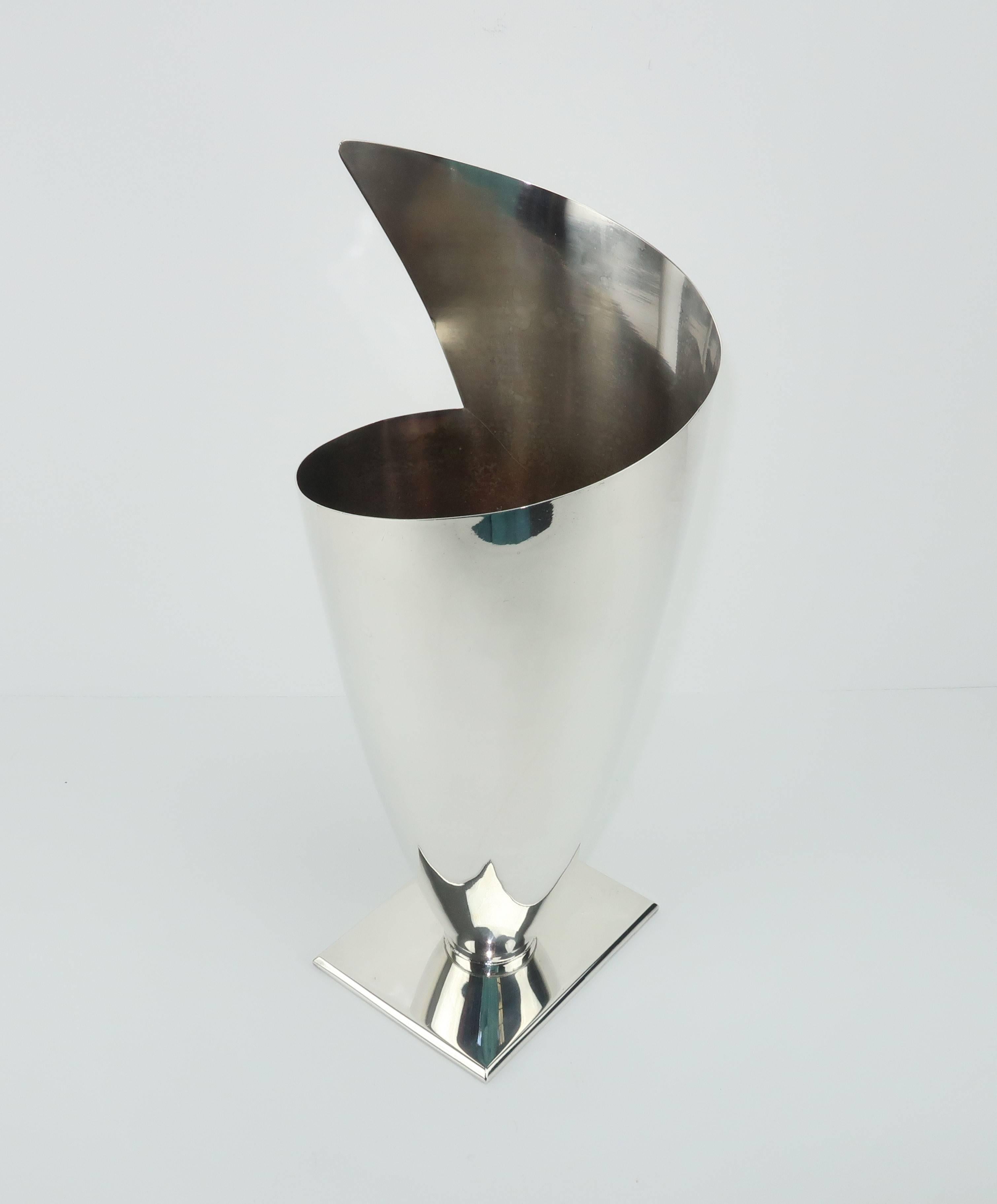 Vintage Elsa Rady for Swid Powell Postmodern Silver Plate Vase For Sale ...