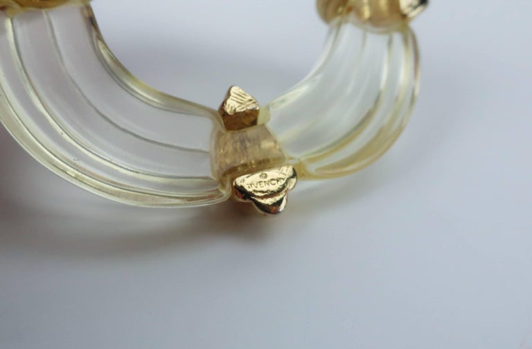 Vintage Givenchy Lucite and Gold Tone Brooch at 1stDibs | givenchy ...