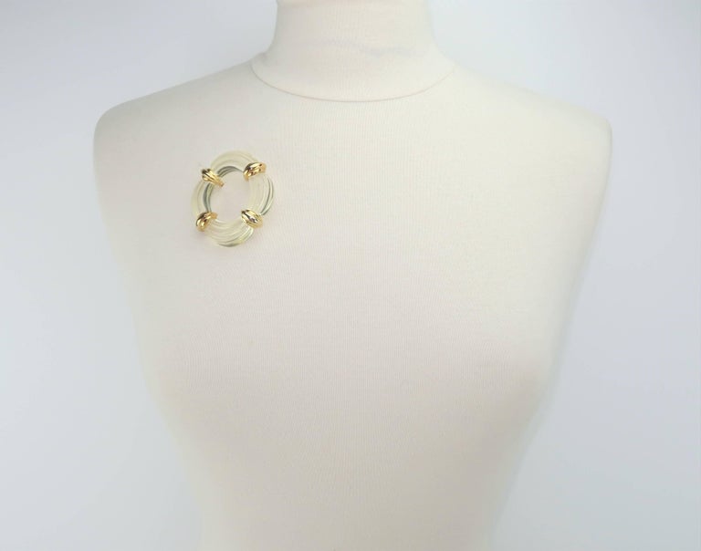 Vintage Givenchy Lucite and Gold Tone Brooch at 1stDibs | givenchy ...