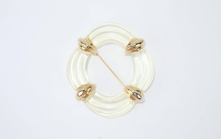 Vintage Givenchy Lucite and Gold Tone Brooch at 1stDibs | givenchy ...