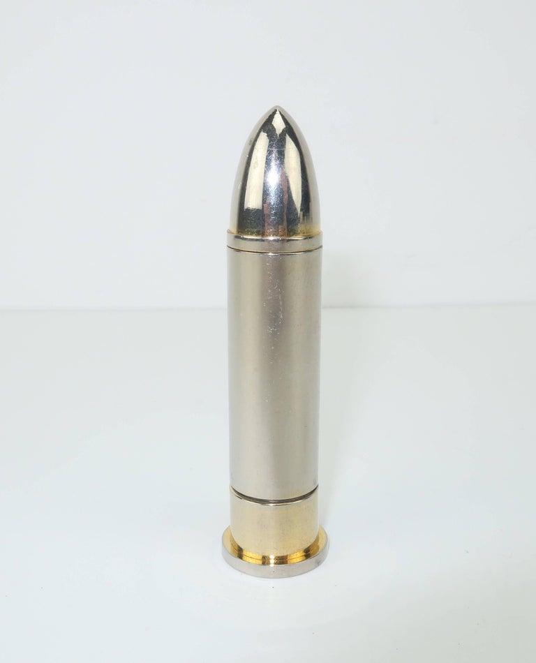 Vintage Chrome and Brass Italian Bullet Pill Box at 1stDibs | chanel ...