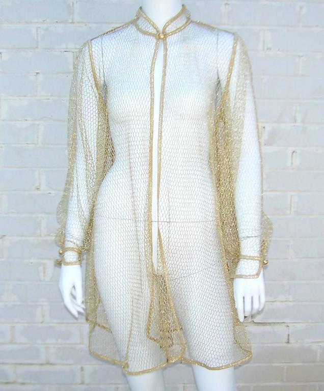 c.1970 Gottex Gold Fishnet Swimsuit Cover-Up at 1stDibs | chf curtains ...